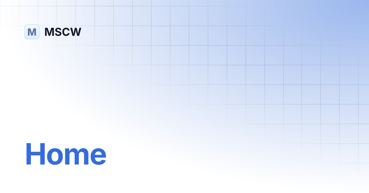 Home | MSCW